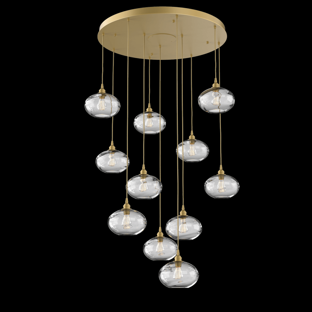 Coppa Round Multi-Pendant-11 : 10ZGYQG : Novel Brass : Clear Optic ...