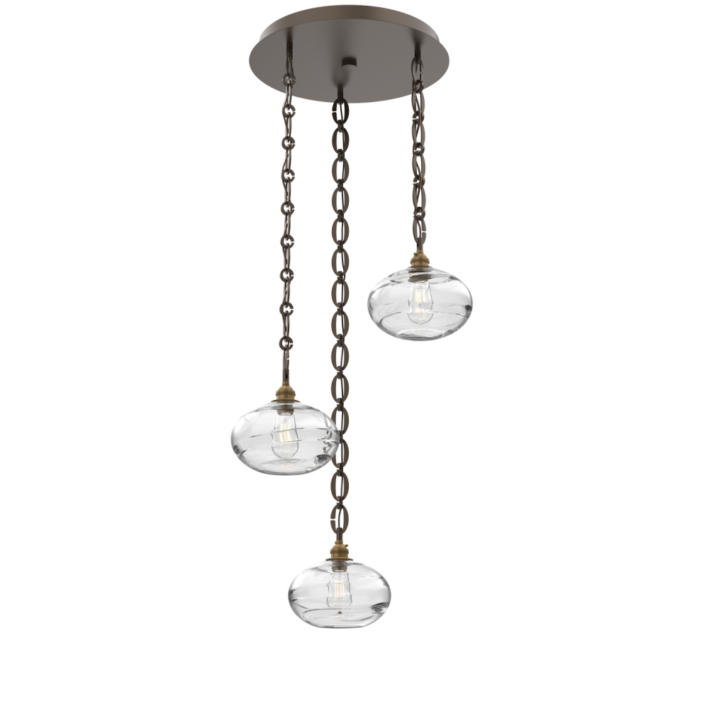 Coppa Round 3pc Multi-Pendant with Chain : 12G2N80 | The Lite House