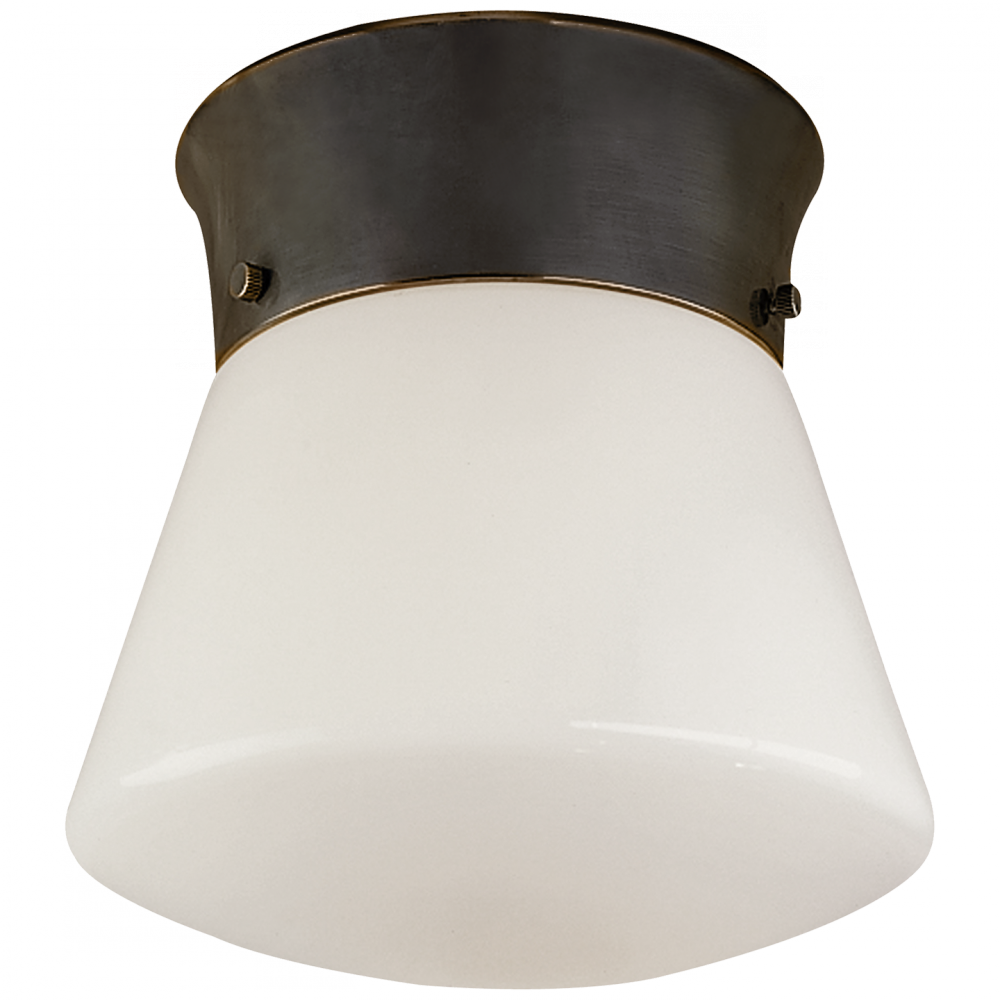 Perry Street Ceiling Light : 2DHZC : Bronze : White Glass | The Lite House